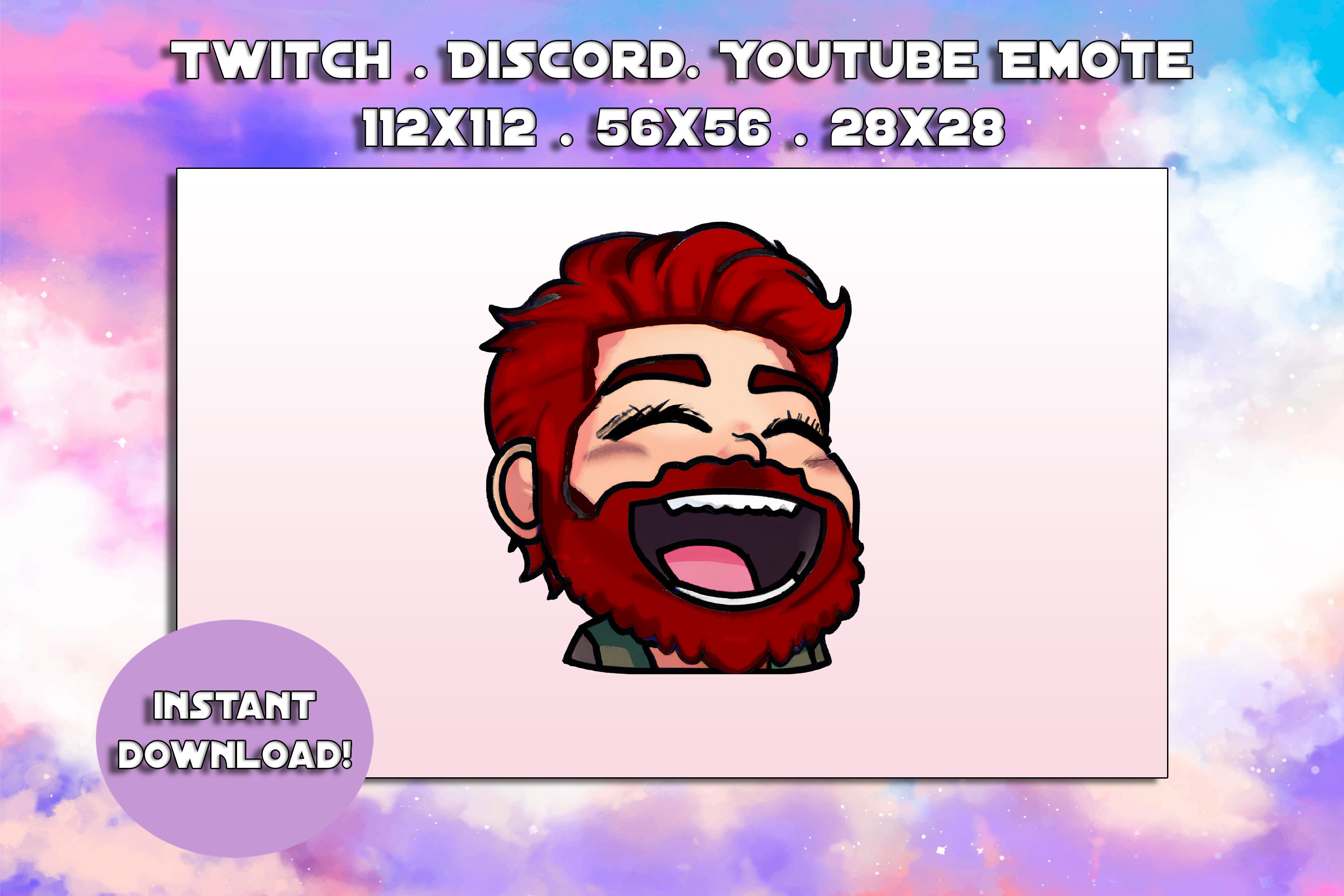 Red Hair Guy Laughing Emote for Twitch Handsome Beard LUL LMAO Emotes ...