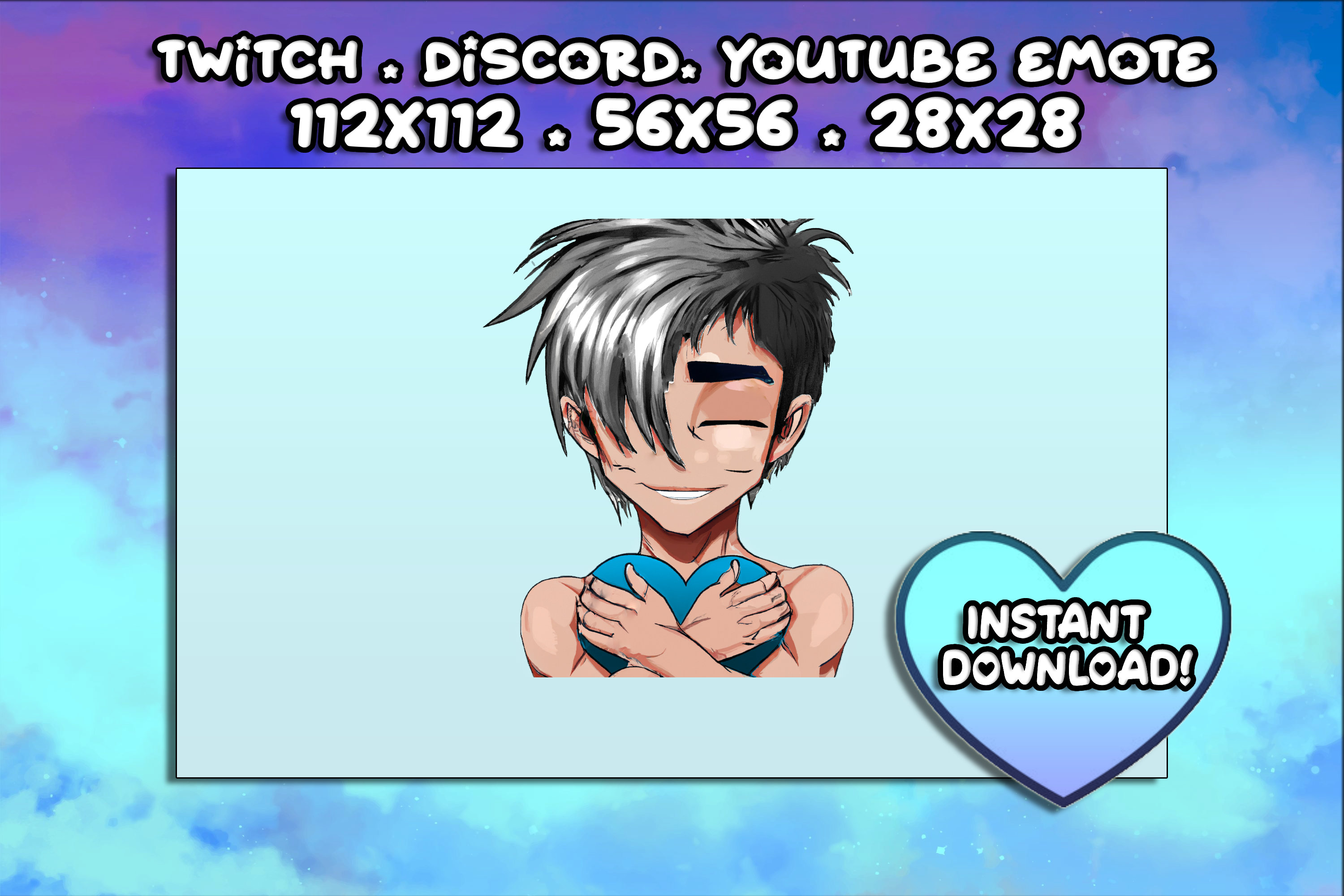 Buff Guy Heart Hug Twitch Emote Show Your Viewers Some Love - Etsy