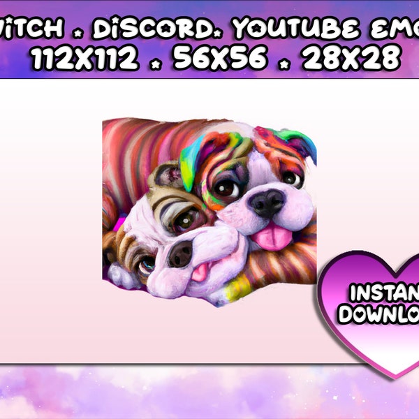 Bulldog Twitch Emotes - Etsy
