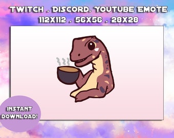 Dinosaur Sip Emotes - Etsy