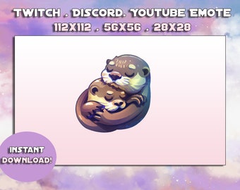 Otter Cuddling Emote - Etsy