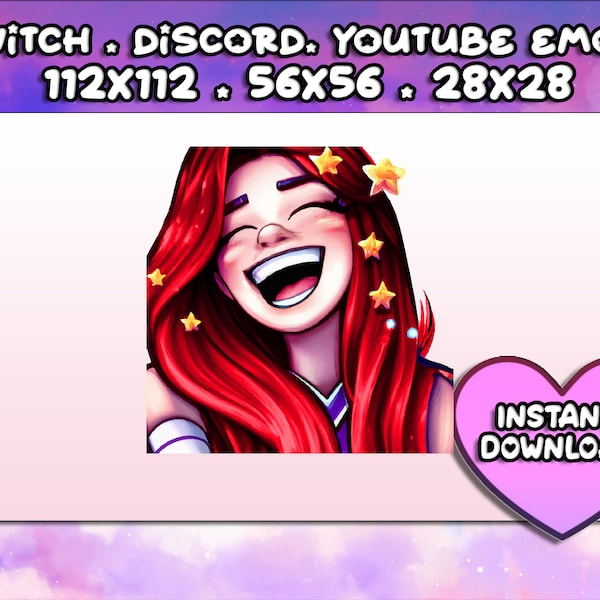 Cute Redhead Girl Emotes, Emotes - Etsy