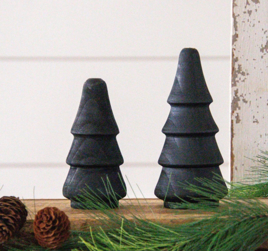 Black Wooden Tabletop Christmas Trees New - Etsy