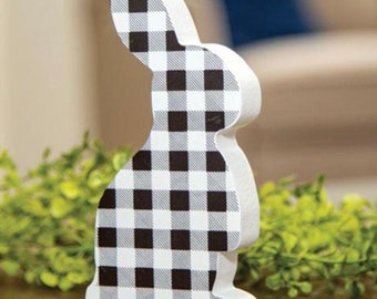 Black Check Bunny - Etsy