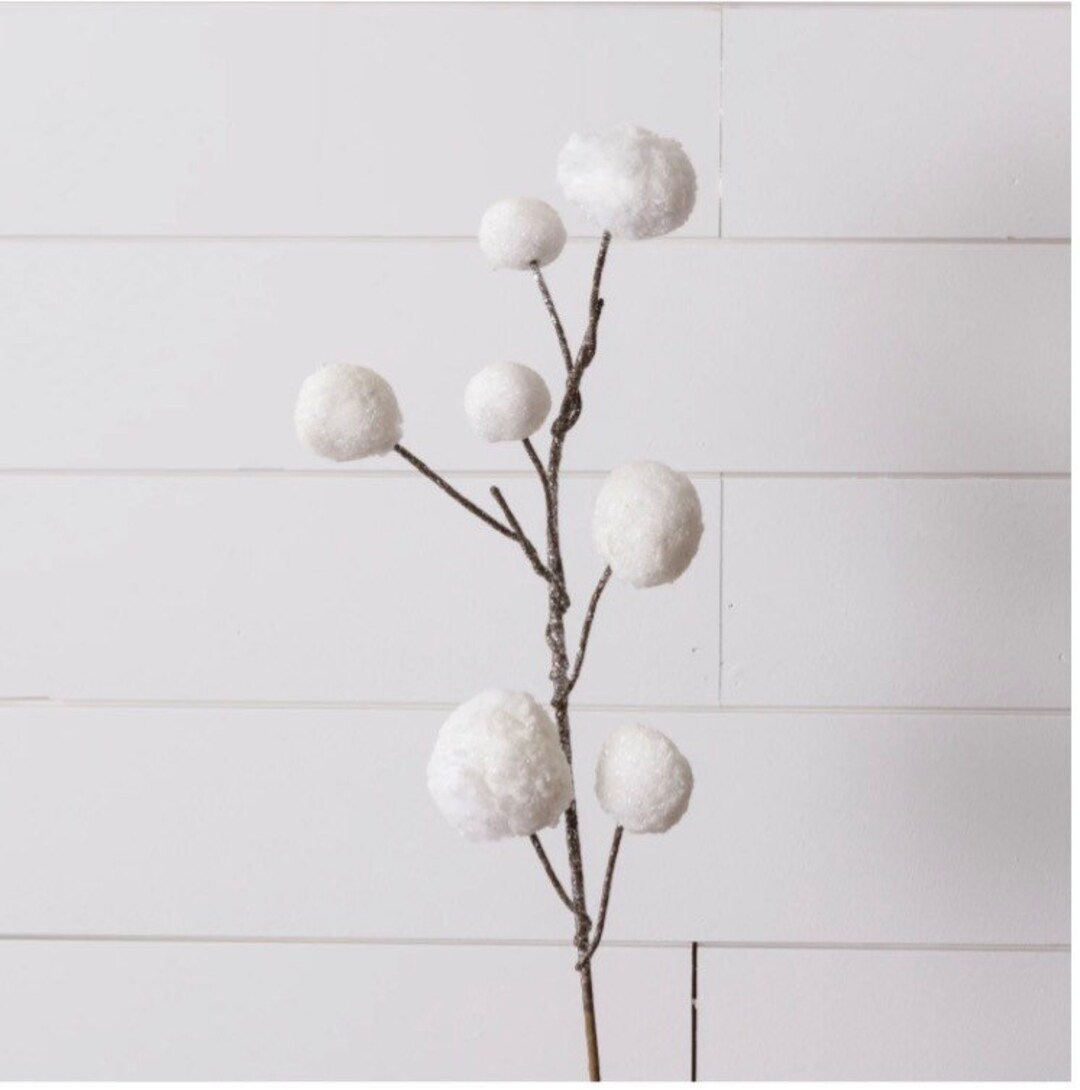 Branches With Snowballs Set of 3 New - Etsy