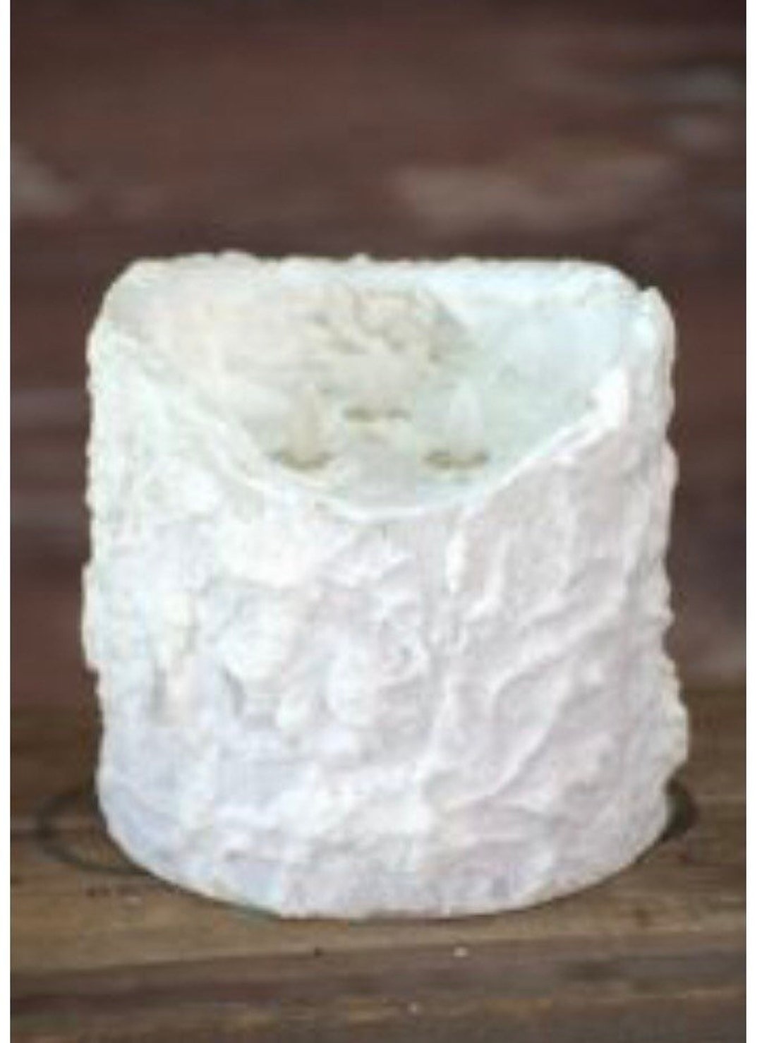 Bumpy White 3 Wick Moving Flame LED Candle 6in by 6in New - Etsy UK