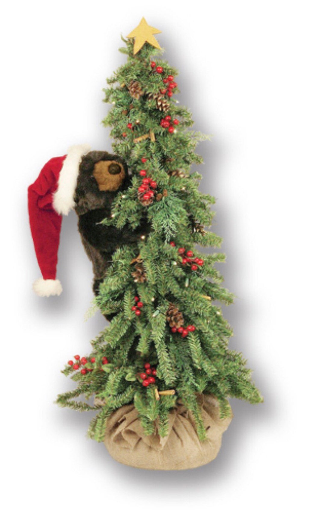 Ditz Design Climbing Christmas Bear Black 40 In. - Etsy