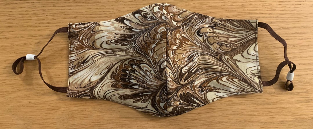 Brown Swirl Face Mask Reversiblewashable and Adjustable NEW - Etsy