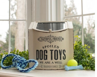 Metal Dog Toy Box - Etsy