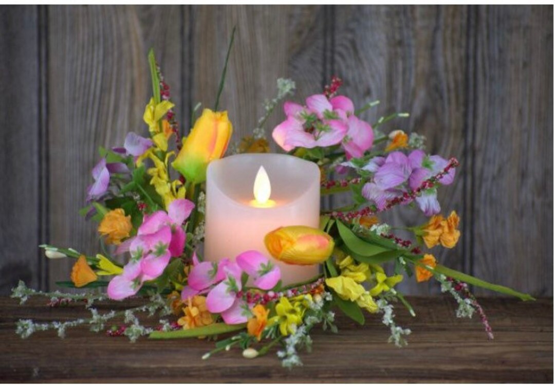 Spring Garden 4.5in Candle Ring NEW - Etsy
