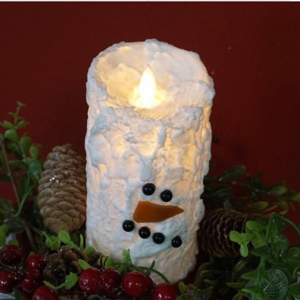Snowman Candle - Etsy