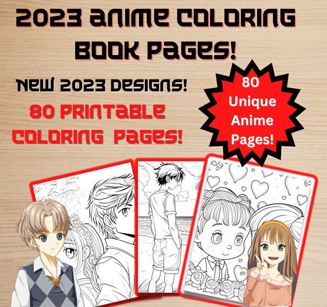 Celebrate Love With Our Digital Anime Coloring Book Pages for Valentine ...