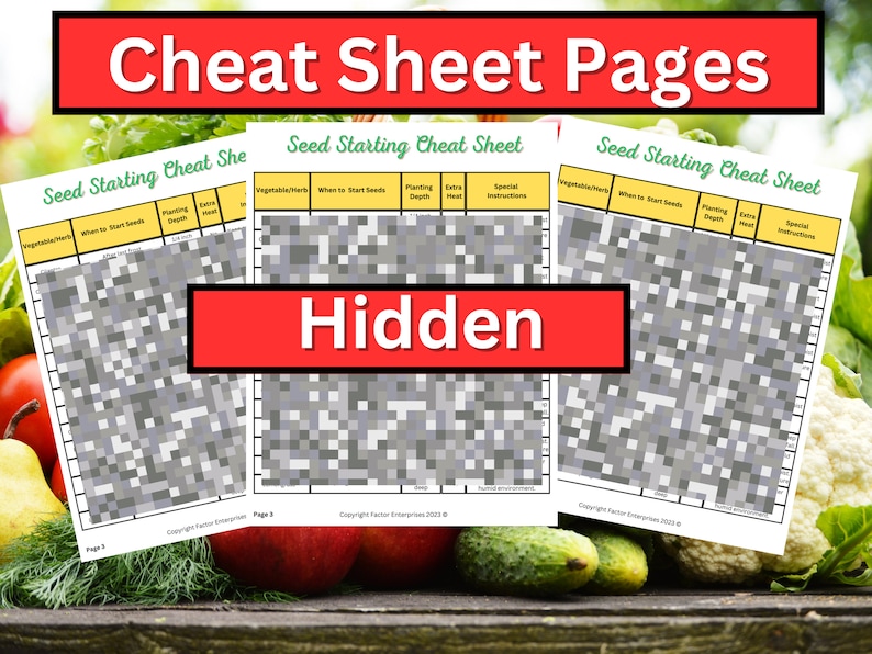 2025 Seed Starting Chart Seeding Cheat Sheet for Garden Vegetables ...