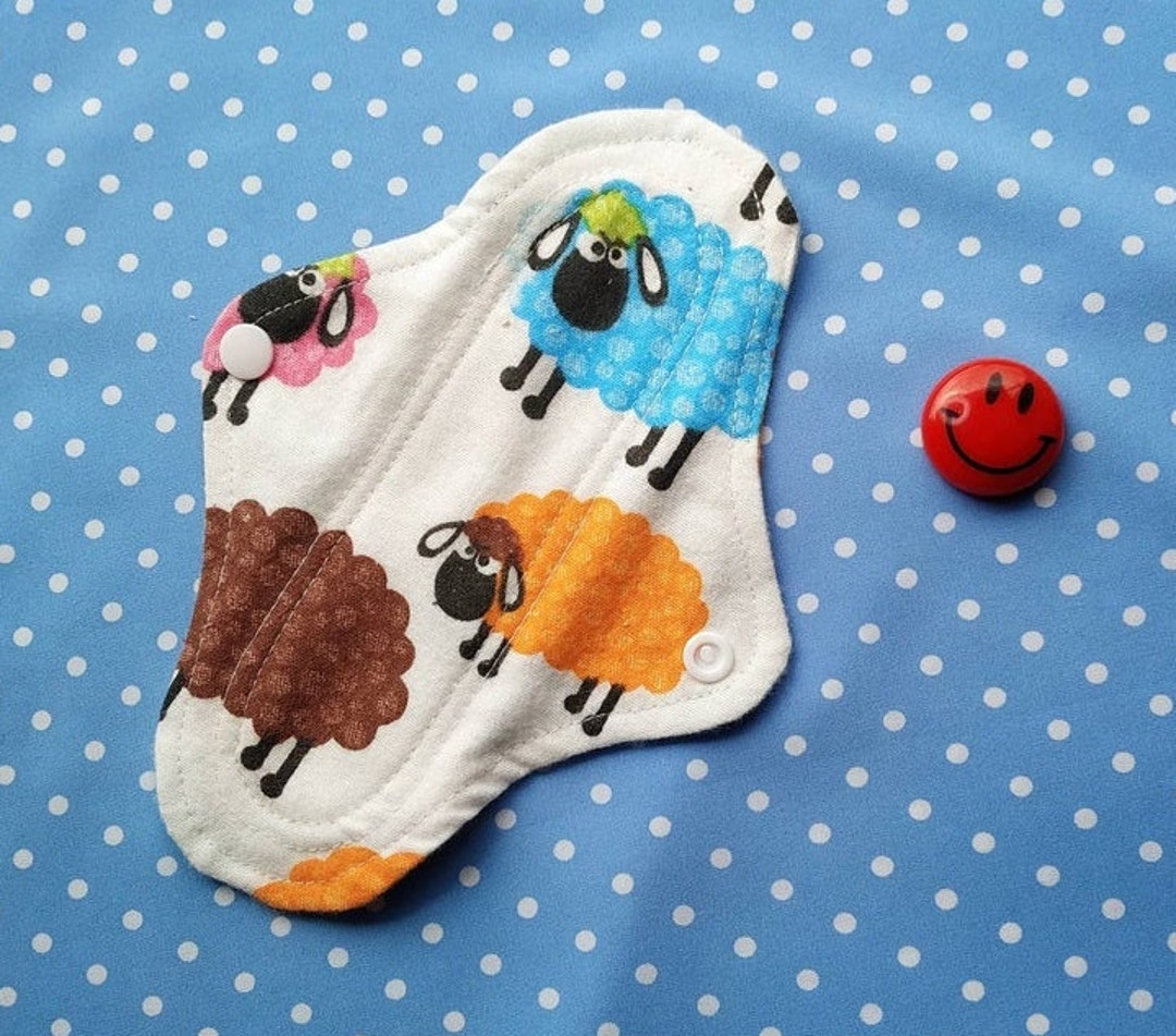 7 Reusable Mini Pads, Cloth Mini Pads, Light Flow, Soft Pad, Flannel ...