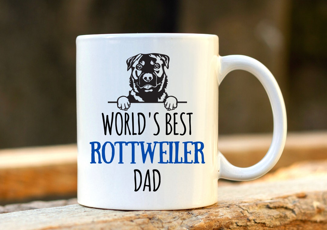 World's Best Rottweiler Dad - Personalised Rottweiler Mug, Dog Lover ...
