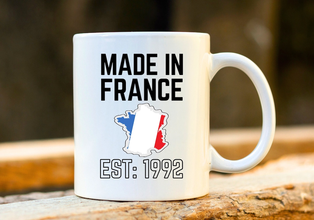 Made in France Mug - Map of France, French Flag, Personalised French ...