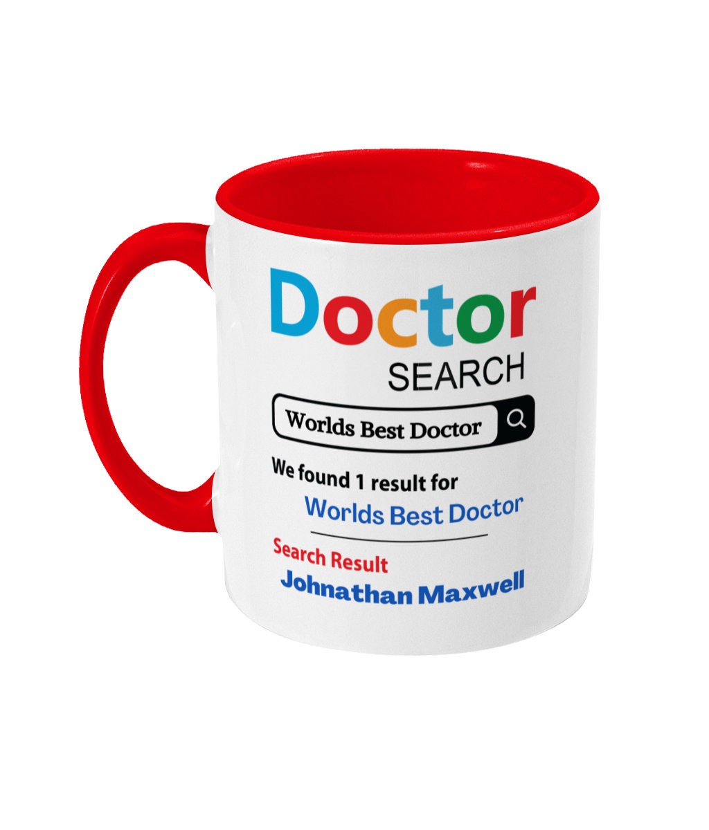 Worlds Best Doctor Search Mug. Unique Personalised Gift for | Etsy