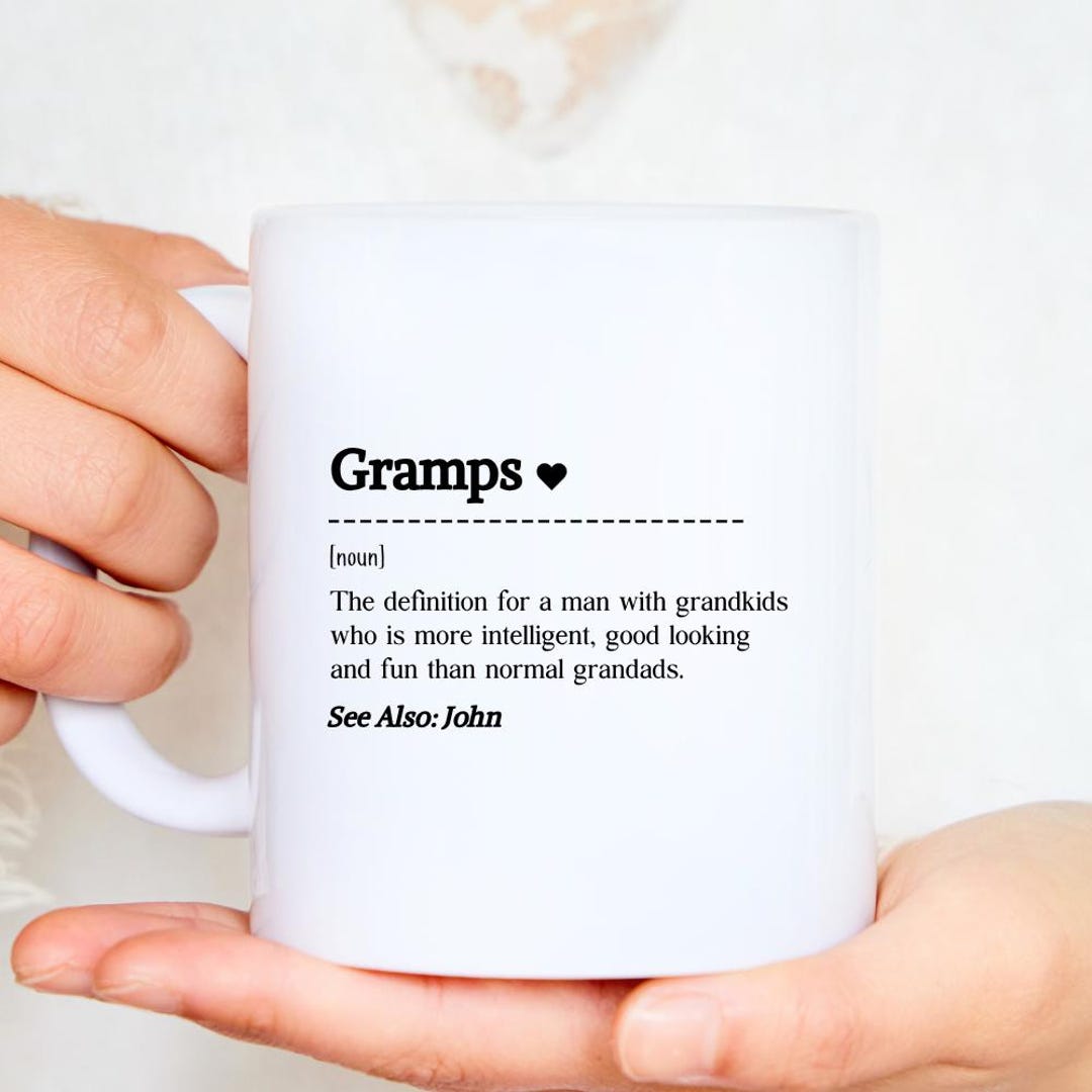 Gramps Mug - Funny Personalised Grandpa Gift, Custom Coffee Cup, Unique ...