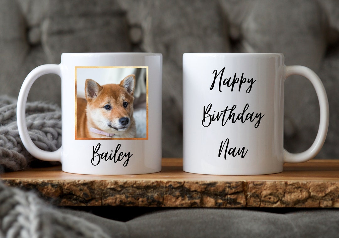 Personalised Dog Mug. Custom Dog Photo Gift. 30th Birthday Gift for Her ...