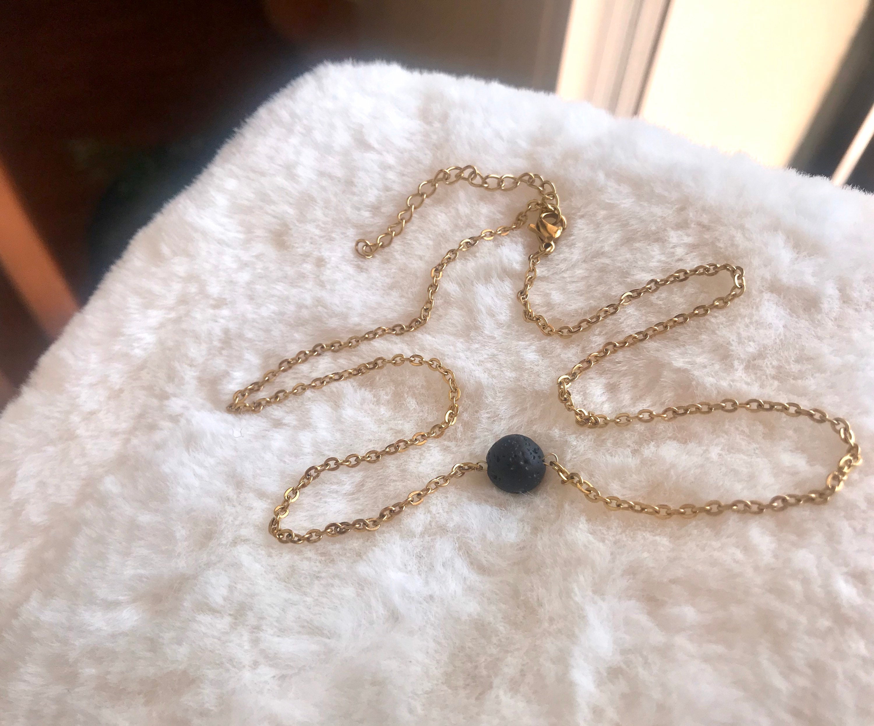 Lava Rock Difuser Necklace, Lava Necklace - Etsy UK