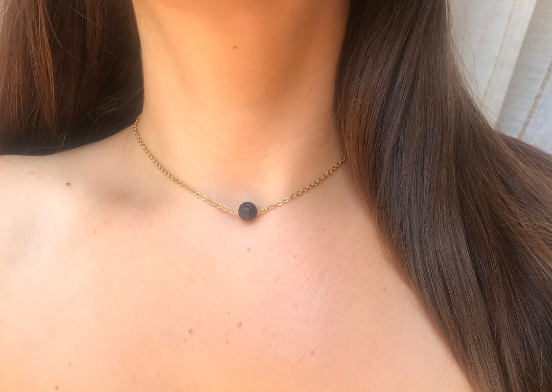 Lava Rock Difuser Necklace, Lava Necklace - Etsy UK
