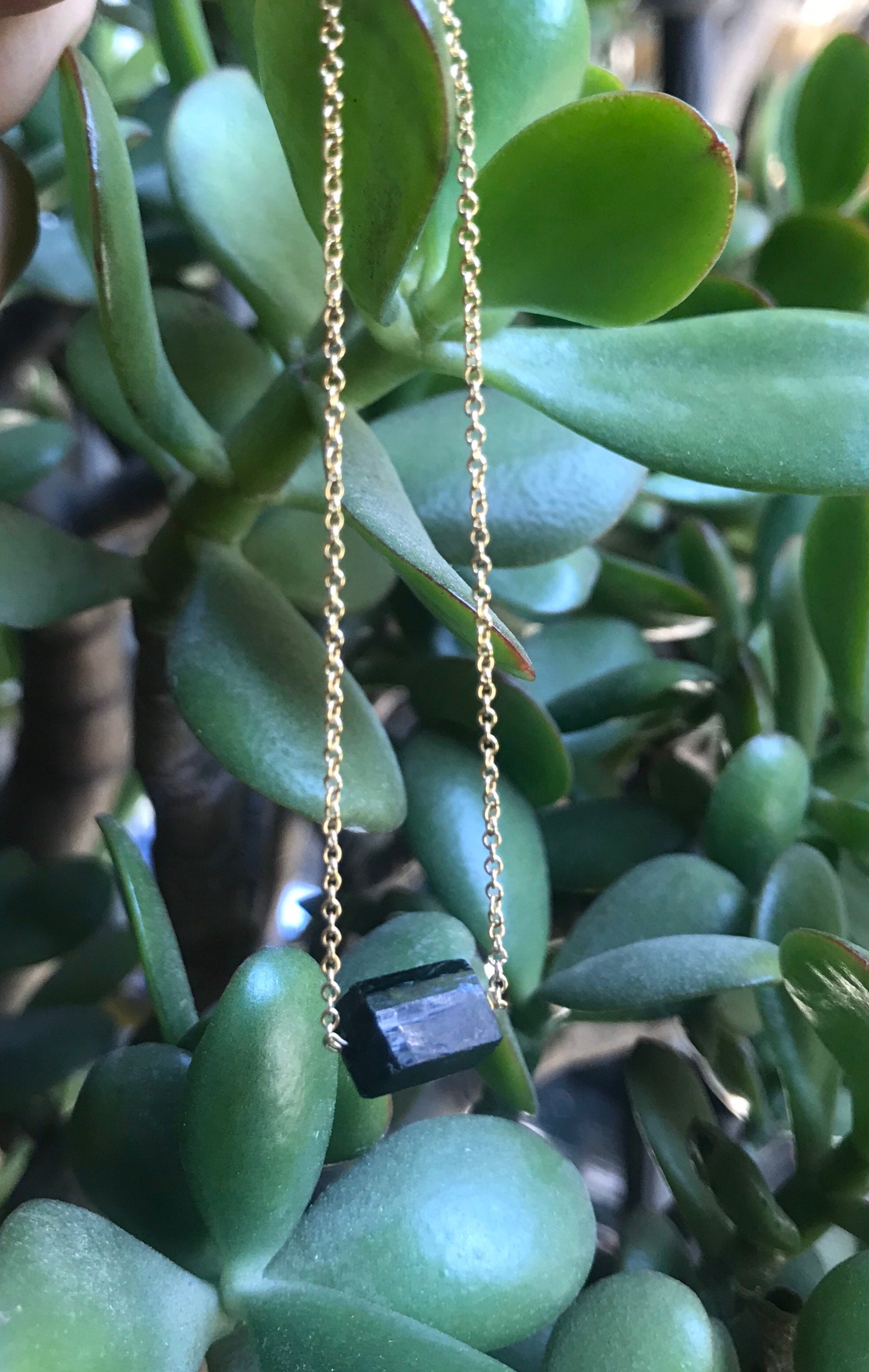 Turmalin Rohe Halskette, Turmalin Choker, Turmalin Quarz - Etsy.de
