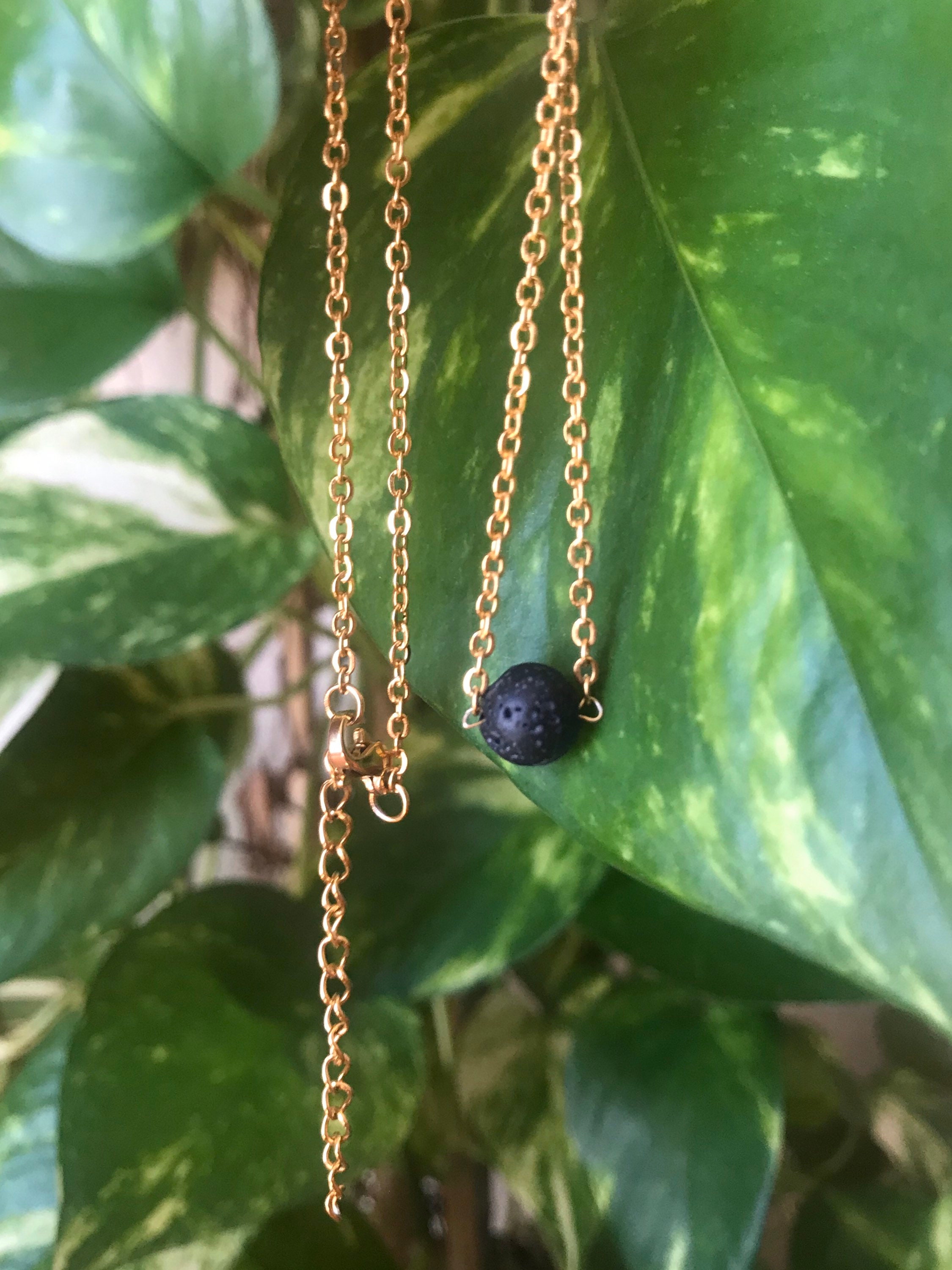 Lava Rock Difuser Necklace, Lava Necklace - Etsy UK