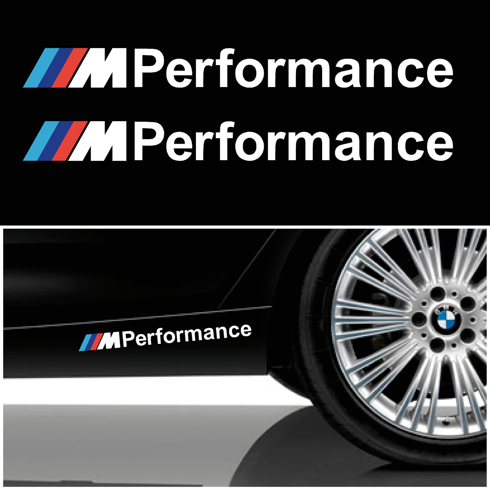 M Performance Stickers Large White 295mm for BMW Vinyl self | Etsy