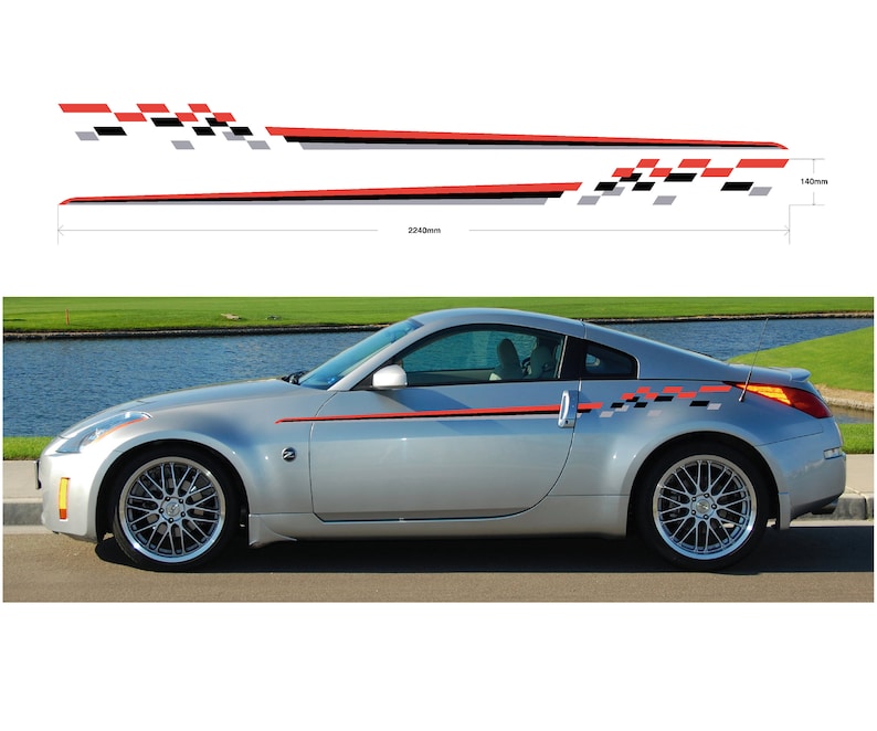 Nismo Side Stripe Set for Nissan - 350z, Skyline, GTR Vinyl Self ...
