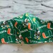 UM Hurricanes Sports Face Mask. Washable, Double Layer W/thin Filter ...