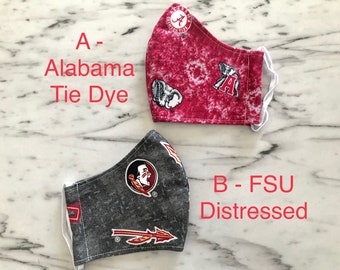 FSU Seminoles Cotton Flannel Fabric Face Masks. Washable | Etsy