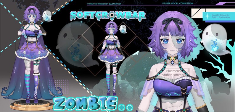 Vtuber listo para montar archivo psd/ SIN envío/SIN plataforma/ archivo ...