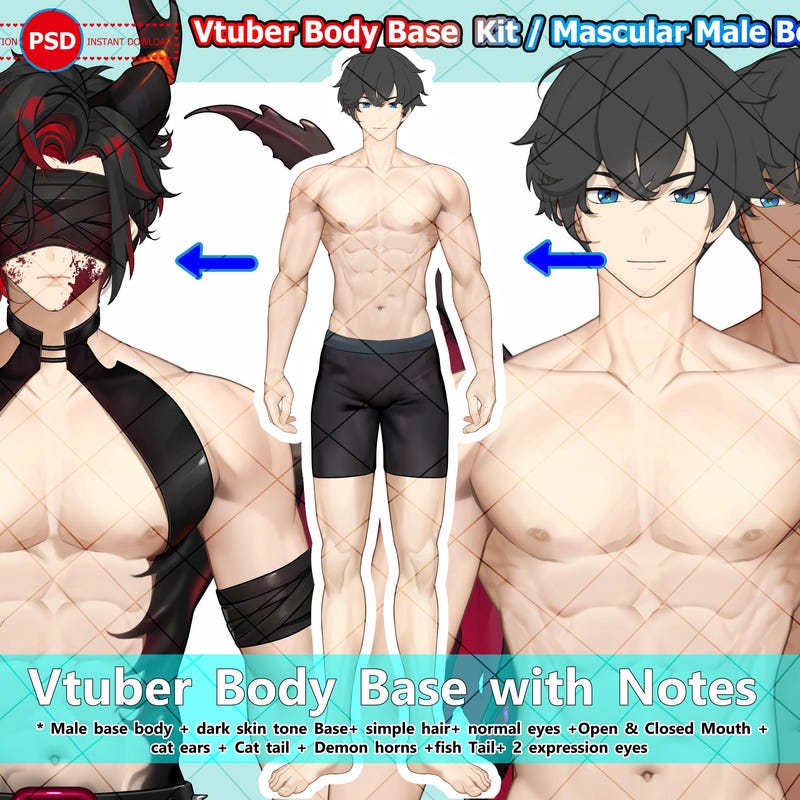 Vtuber Model Base Template - Etsy