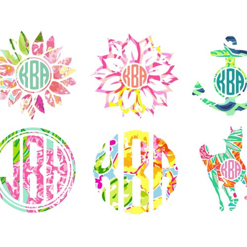 Lilly Inspired Name Vinyl Decal Monogram Sticker - Etsy