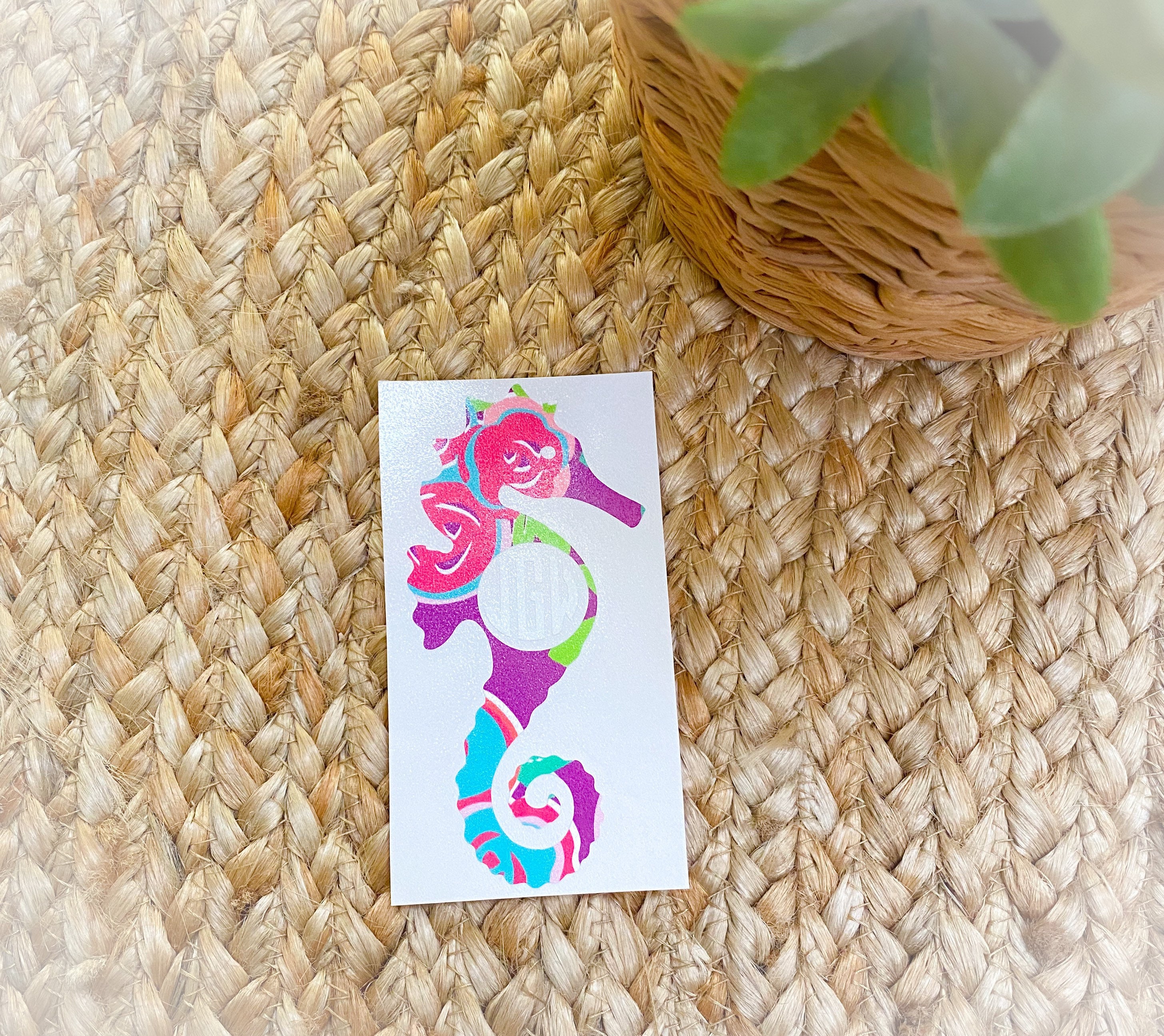 Lilly Inspired Beach Theme Vinyl Decal Monogram Sticker | Personalized ...