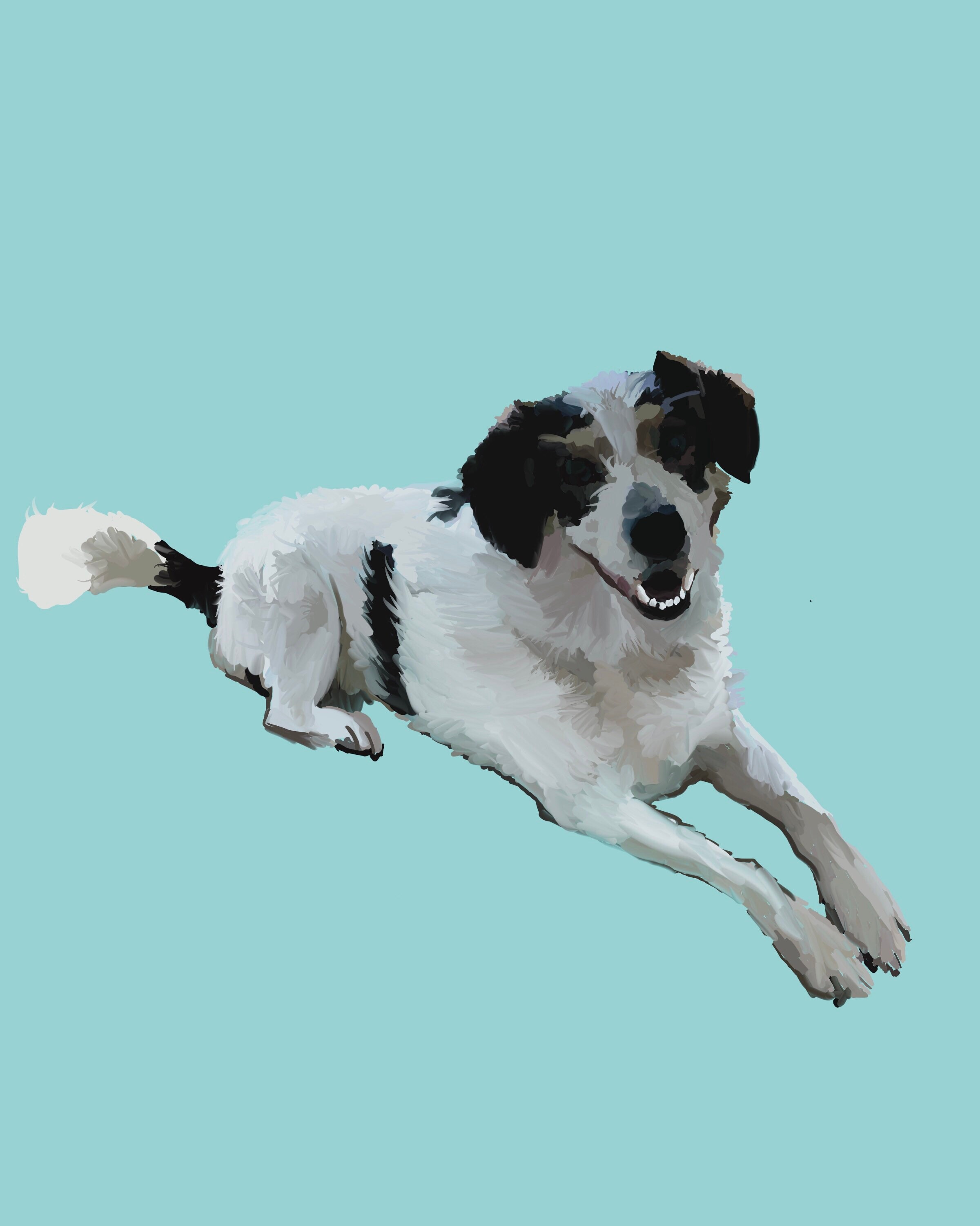 Custom Digital Pet Portrait Pet Illustration Dog Portrait | Etsy