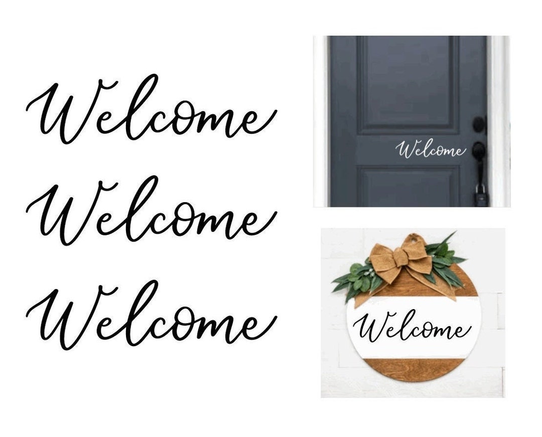 Welcome Vinyl Decal Sticker Front Door iPhone Laptop Car Tumbler Yeti ...