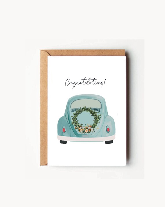 VW Buggy Bicycle Greeting Card Birthday Celebrate Thinking | Etsy
