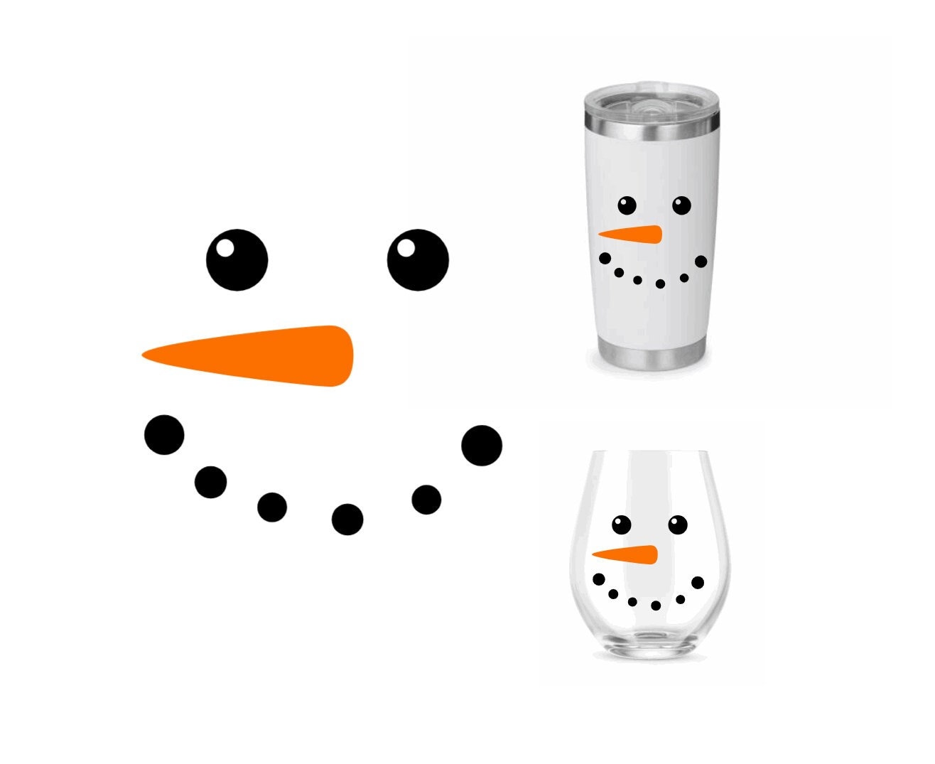 Snowman Vinyl Decal Sticker Christmas Winter Merry - Etsy