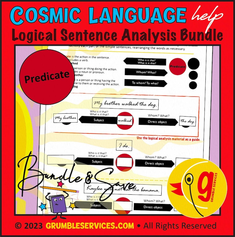 Sentence Analysis BUNDLE: Elementary Montessori Language Help and ...