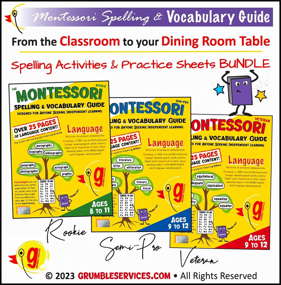 Montessori Spelling & Vocabulary Guide BUNDLE: Spelling - Etsy