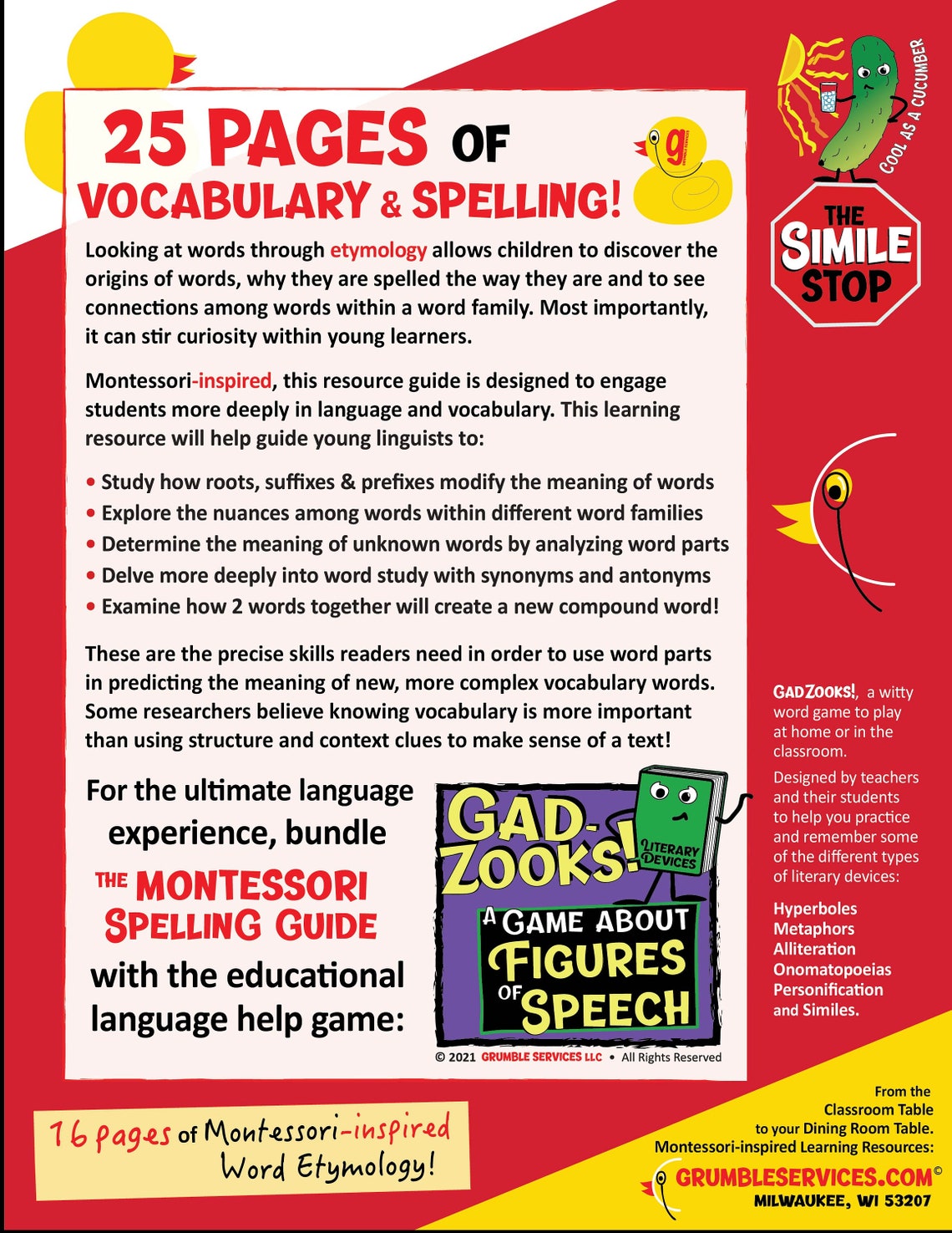 Montessori Spelling & Vocabulary Bundle: Elementary Language Workbooks ...