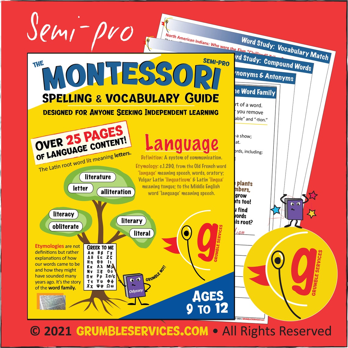 Montessori Spelling & Vocabulary Guide BUNDLE: Etymology WORD - Etsy