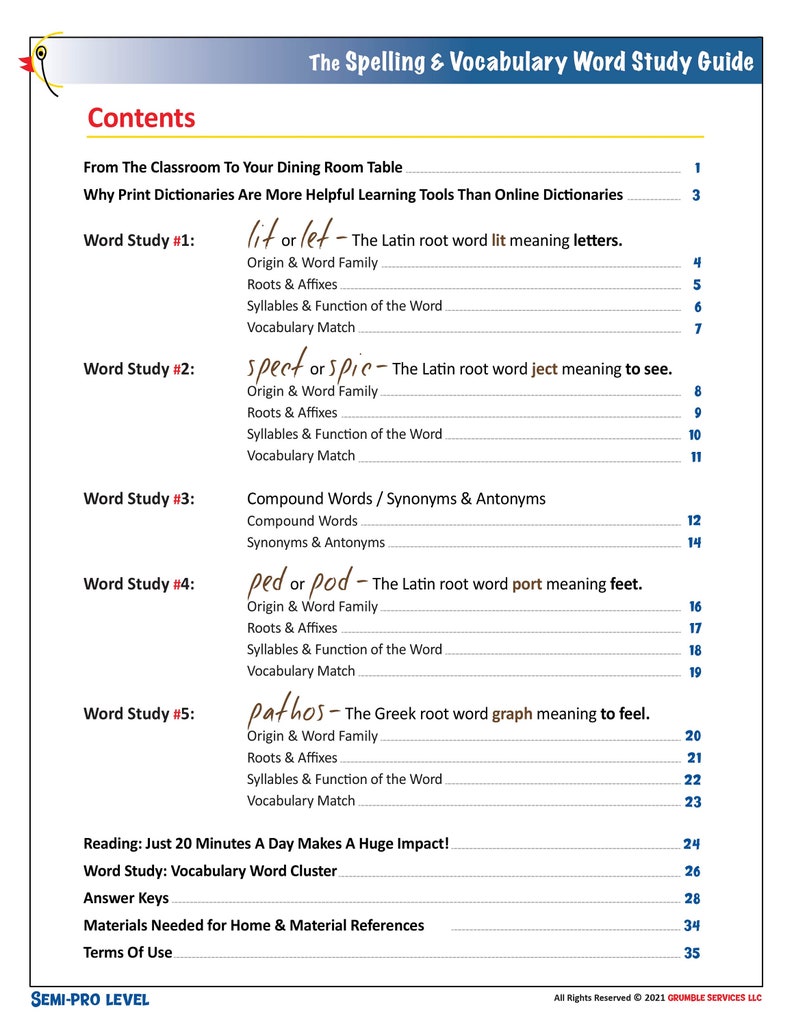 Montessori Spelling & Vocabulary Guide BUNDLE: Etymology WORD - Etsy