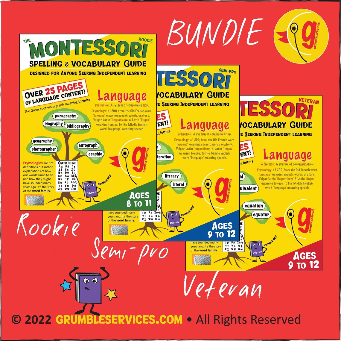 Montessori Spelling & Vocabulary Guide BUNDLE: Etymology WORD - Etsy