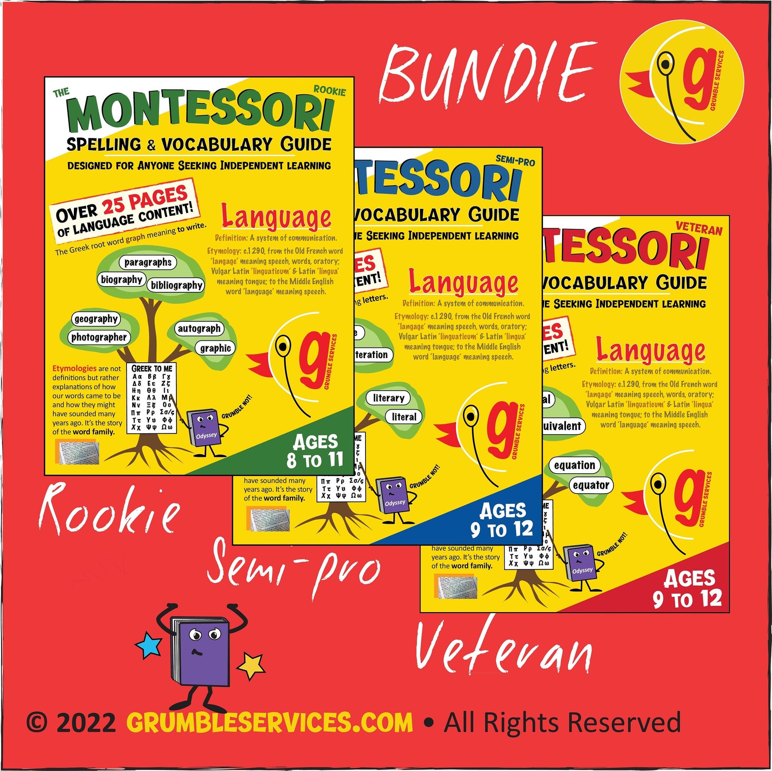 Montessori Spelling & Vocabulary Guide BUNDLE: Etymology WORD - Etsy