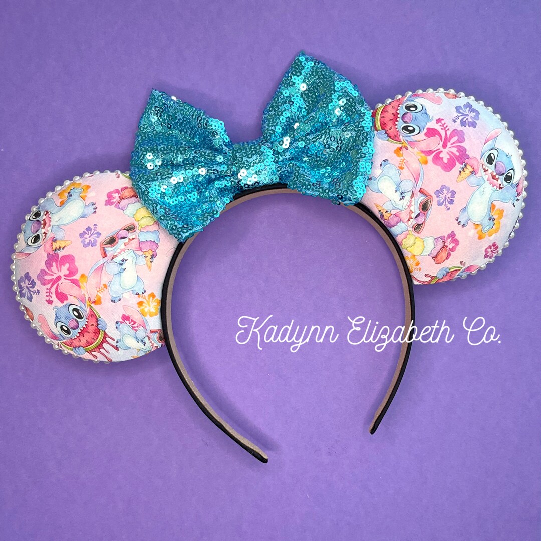Stitch Mouse Ears, Lilo and Stitch, Mickey Minnie Mouse Ears - Etsy