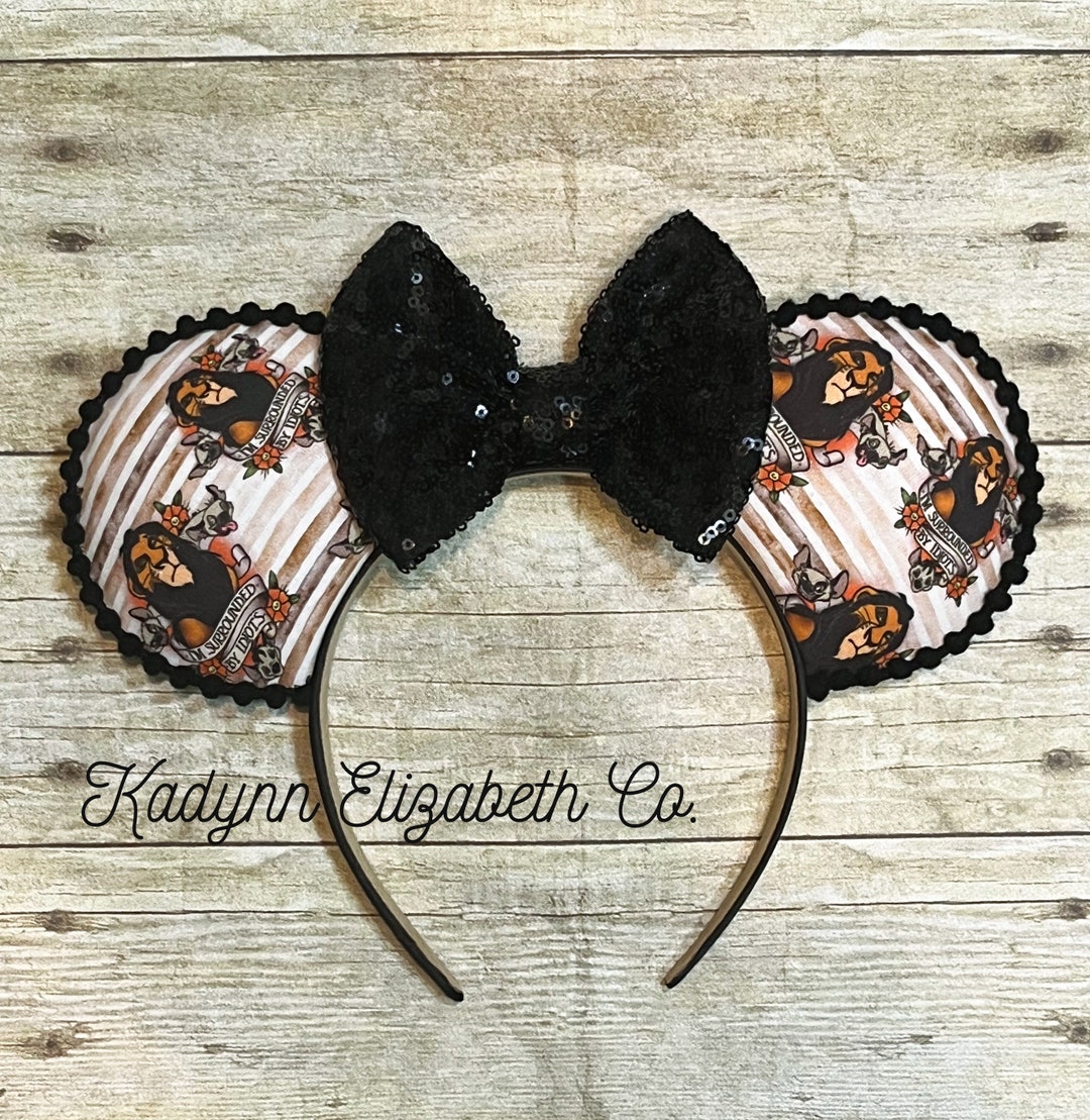 Lion King Mouse Ears, Scar Mouse Ears, Mickey Minnie Mouse Ears - Etsy