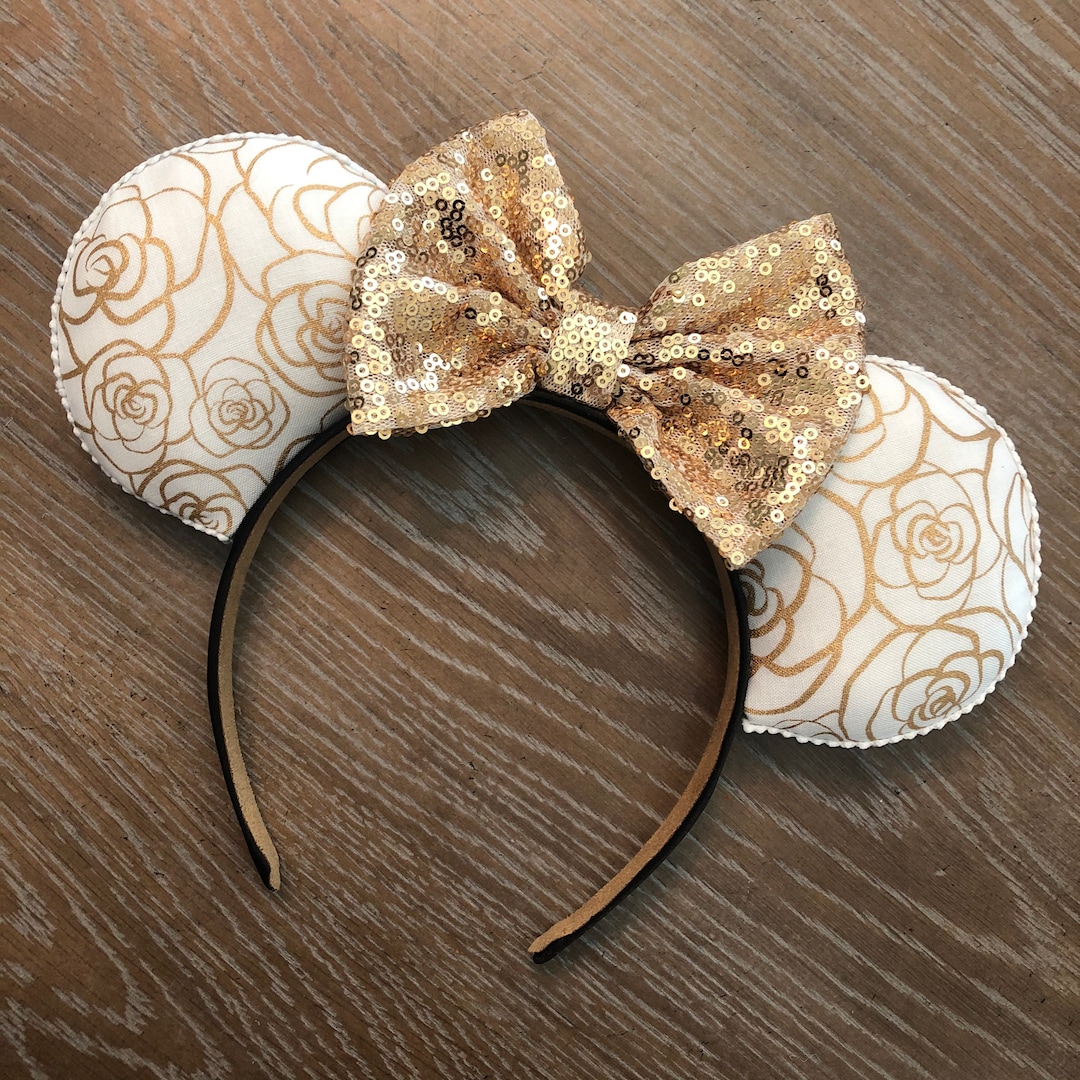 Belle Mouse Ears, Beauty and the Beast Mouse Ears, Floral Mouse Ears ...