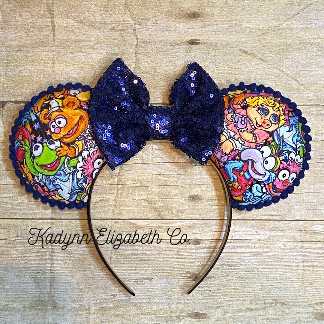 Muppets Mouse Ears, Kermit the Frog, Mickey Minnie Mouse Ears - Etsy